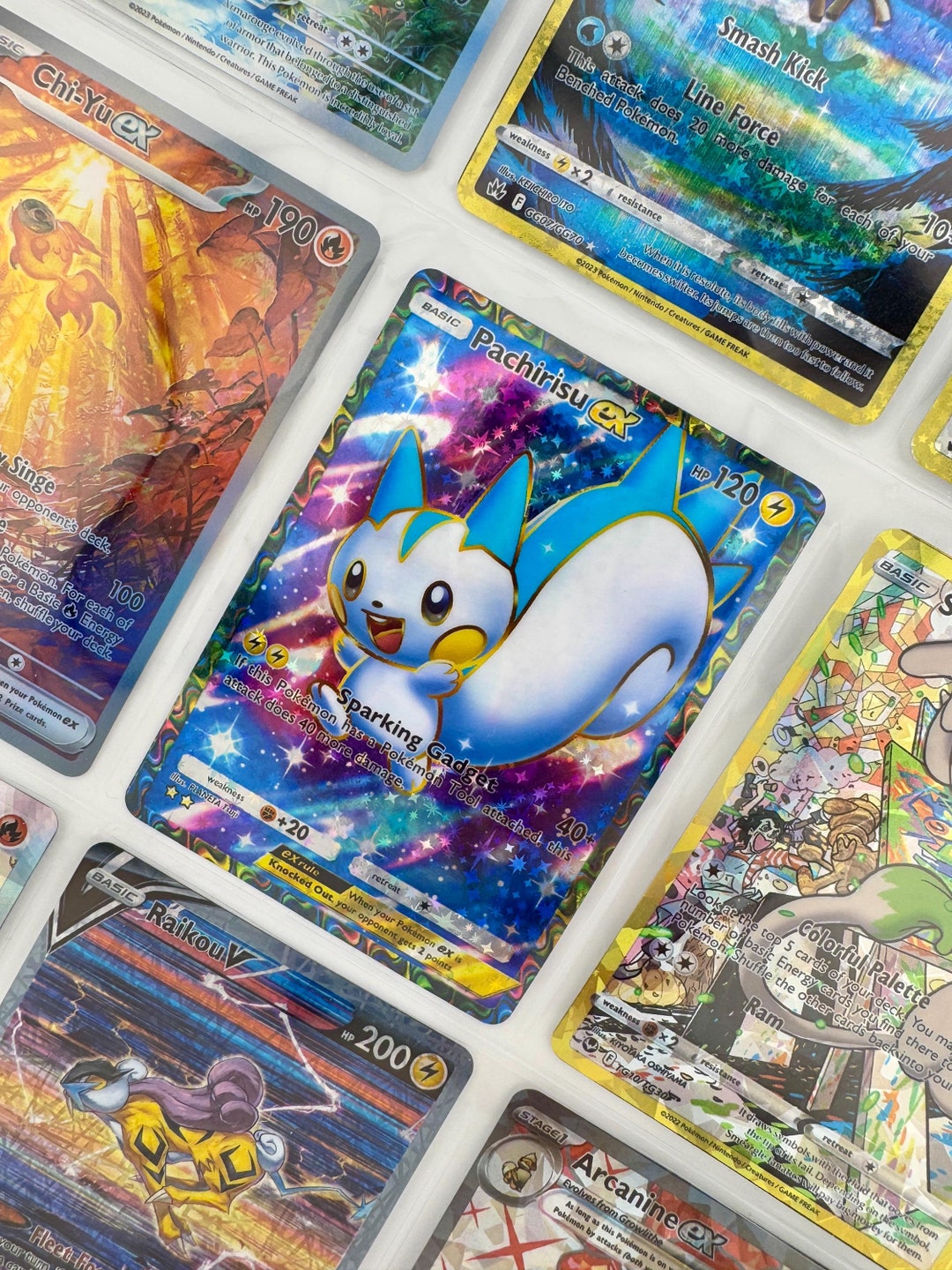 Unofficial Pachirisu Ex Full Art TCG Pocket Plastic Picture Binder Page ...