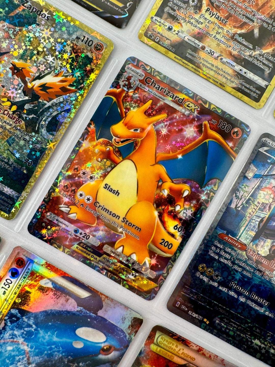 Unofficial TCG Pocket Charizard Ex Binder Display Place Holder Plastic ...