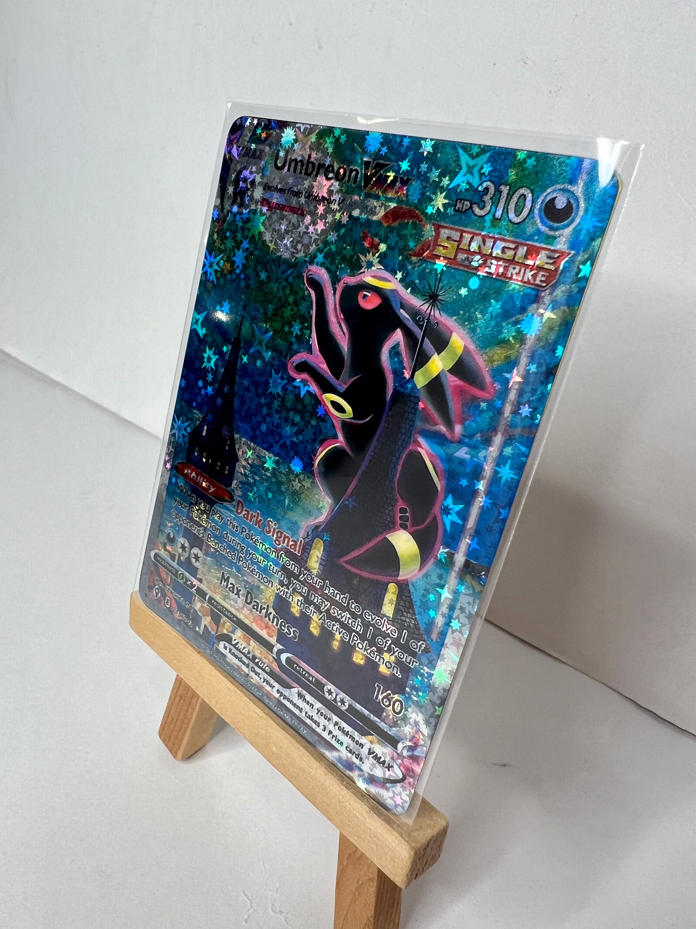 Unofficial Artist Made Umbreon VMAX 215/203 Sudomon Full Card Holo Foil ...