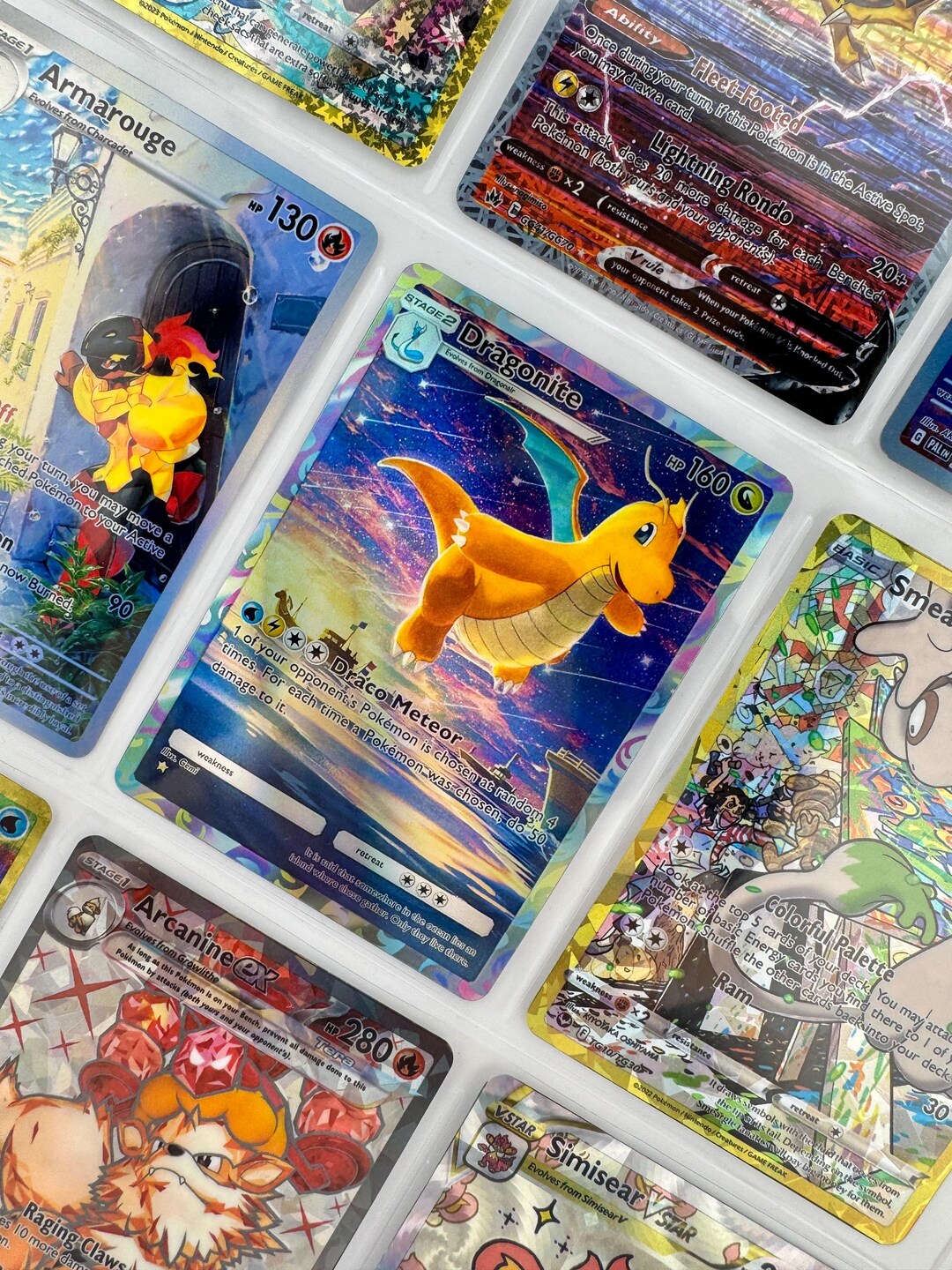 Unofficial Dragonite TCG Pocket Full Art Plastic Picture Binder Page ...