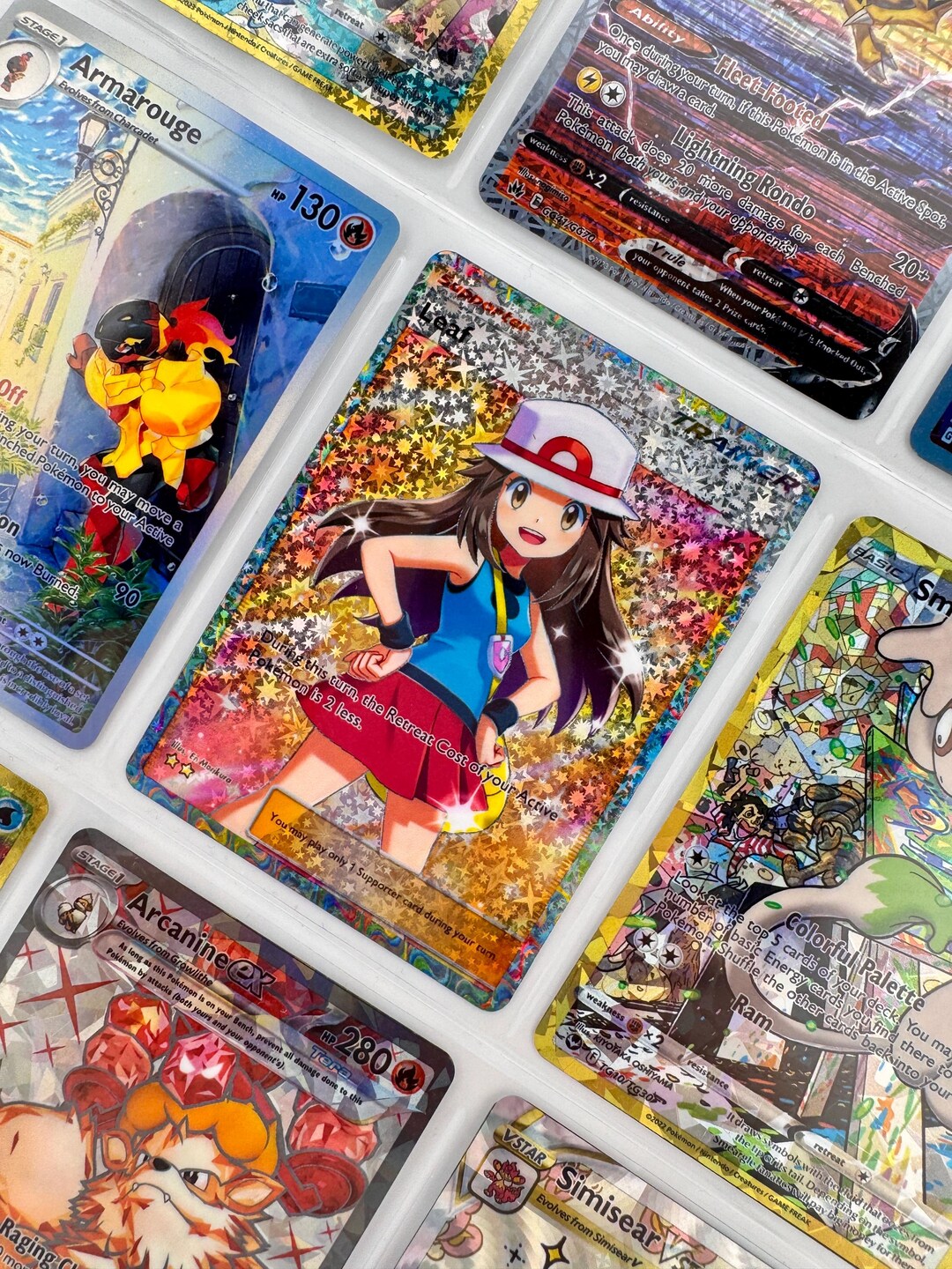 Unofficial Leaf Trainer TCG Pocket Full Art Plastic Picture Binder Page ...