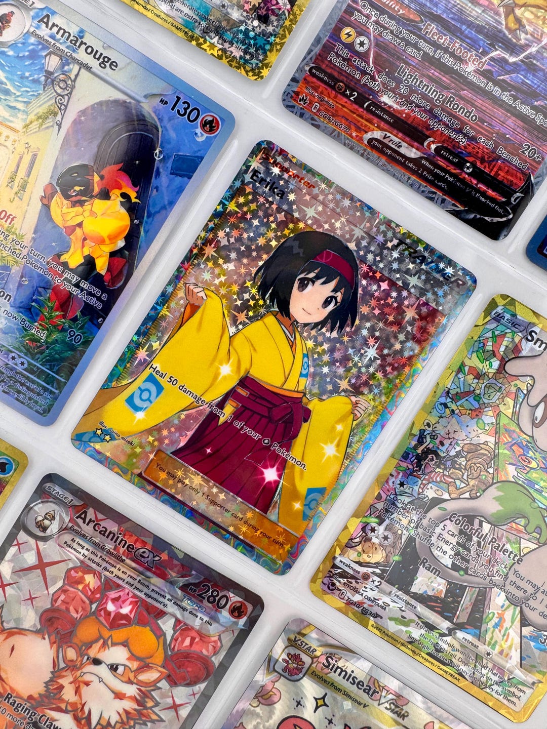 Unofficial Erika Trainer TCG Pocket Plastic Picture Binder Page Insert ...