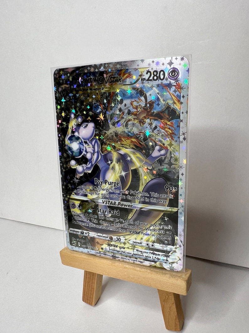 Unofficial Artist Made Mewtwo Vstar GG44/GG70 Crown Zenith - Etsy
