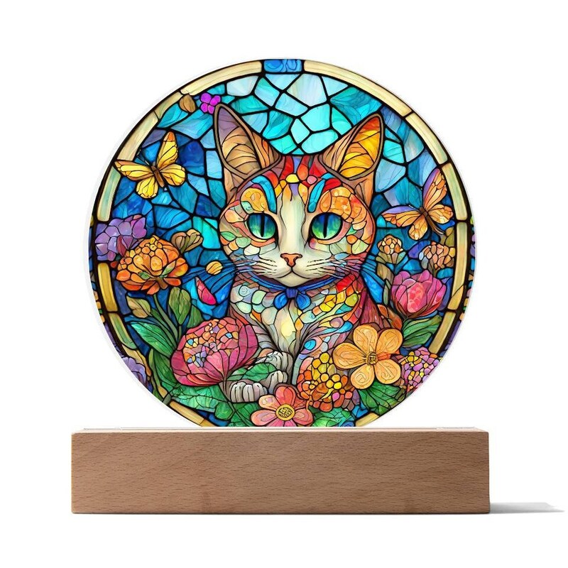 Stained Glass Cats - Etsy