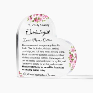 Cardiologist Personalized Appreciation Gift, Heart Doctor Thank You ...