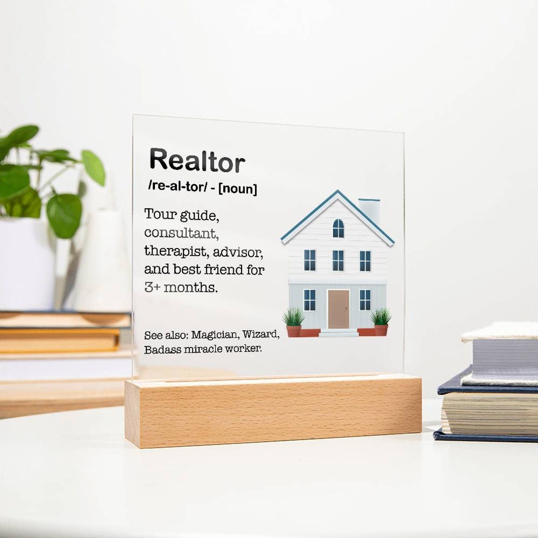 Realtor Definition Acrylic Plaque: Funny Real Estate Agent Gift - Etsy