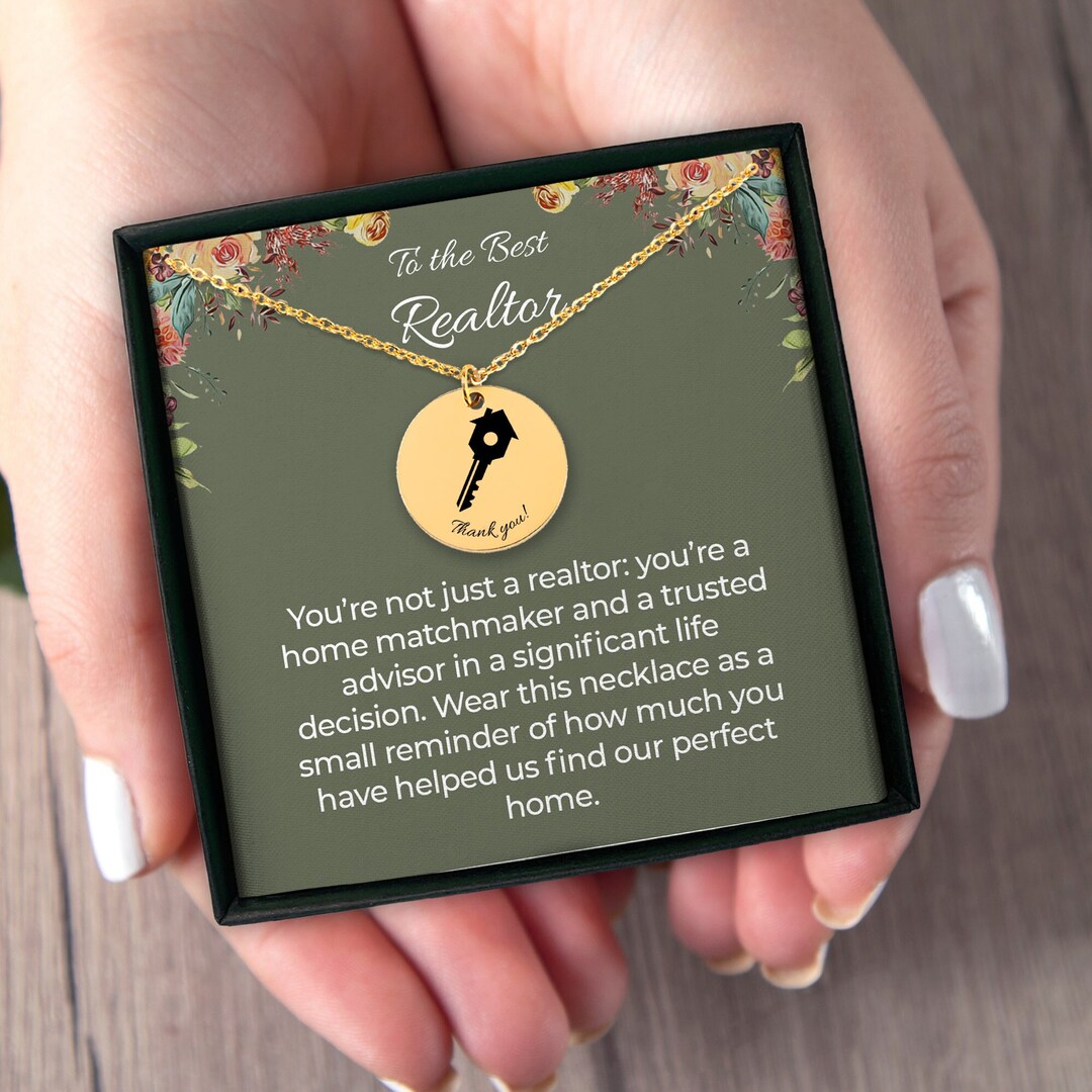 To the Best Realtor Necklace and Message Card, Realtor Personalized ...