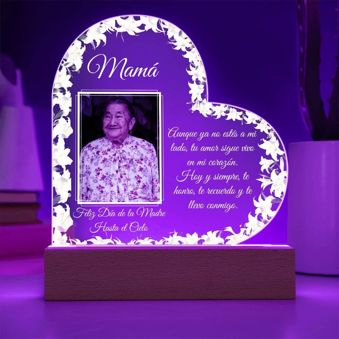 Spanish Memorial for Mother's Day, Custom Photo Memorial, Loss of ...