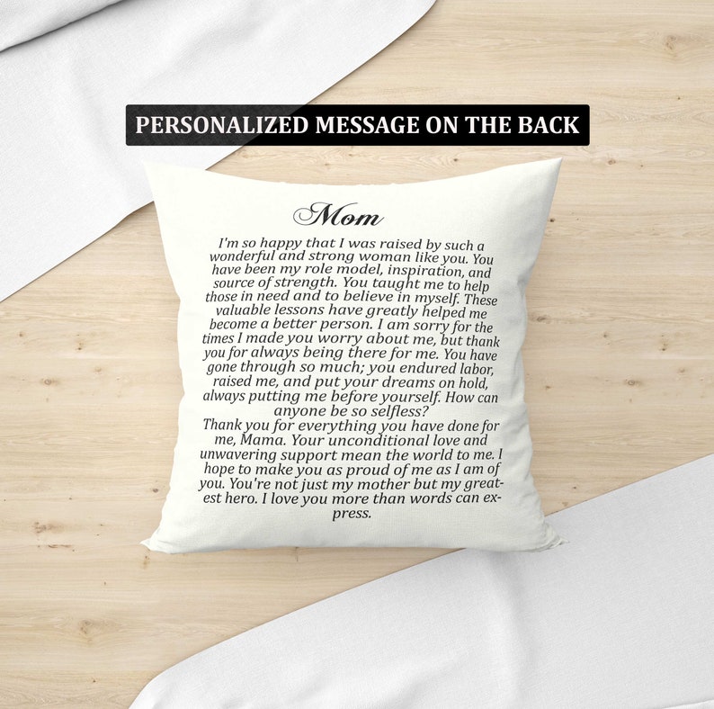 Custom Photo Pillow for Mom: Sentimental Gift, Personalized Decor - Etsy