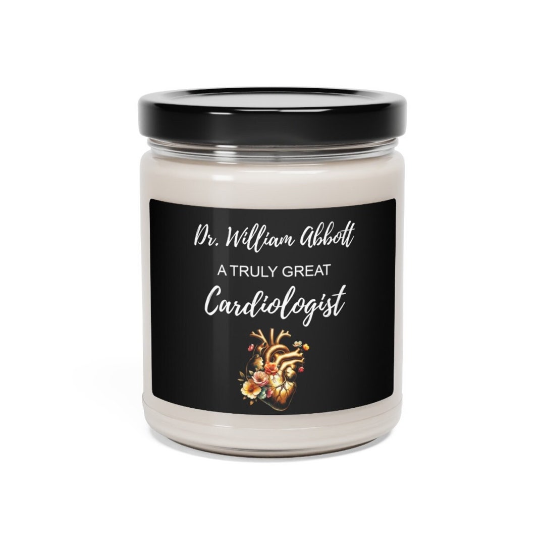 A Truly Great Cardiologist Candle, Personalized Doctor Gifts, Heart ...