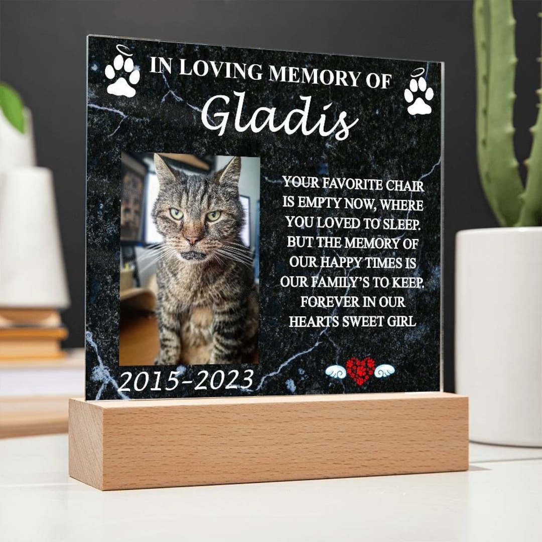 Pet Memorial Plaque Cat Memorial Stone Personalized Dog - Etsy