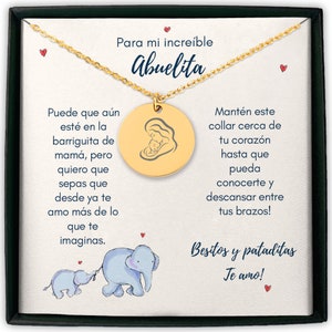 Personalized Spanish Necklace Gift for New Abuela: Pregnancy Reveal - Etsy