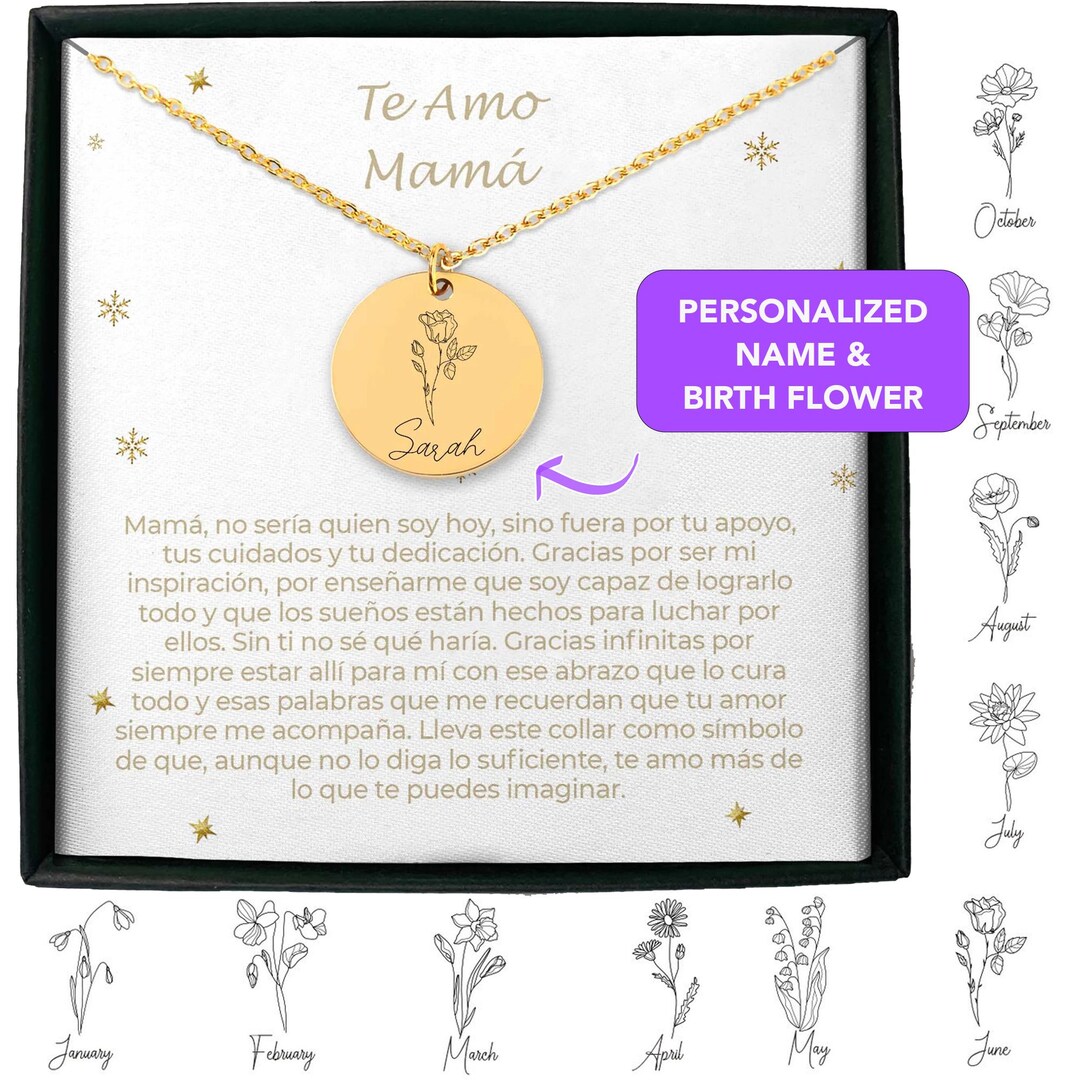 Regalo Para Mamá, Spanish Mothers Day Gift in Spanish, Personalized ...
