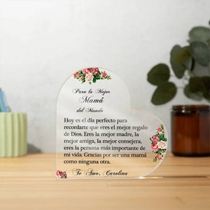 Regalo Para Mamá, Personalized Mother's Day Gift in Spanish, Día De La ...