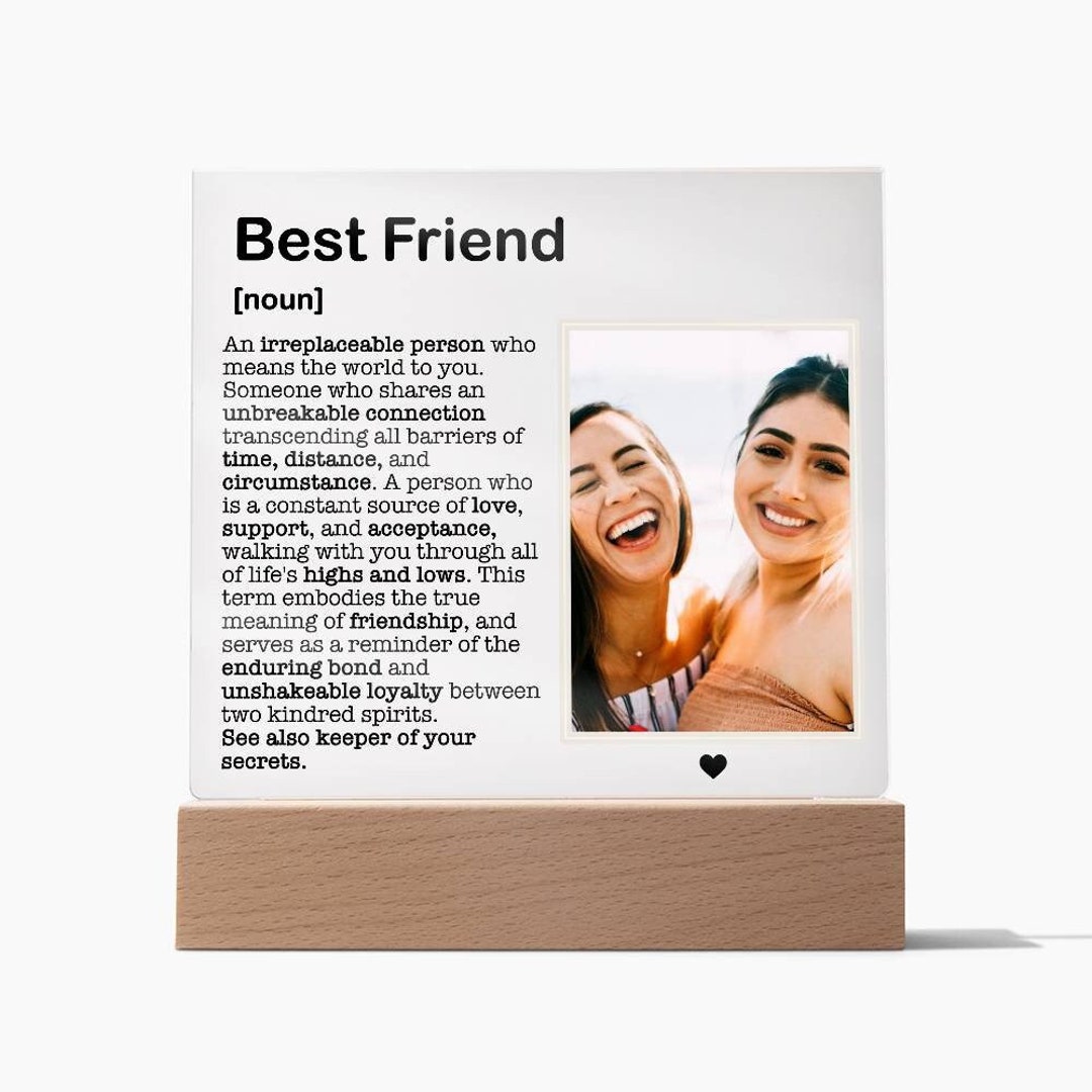 Best Friend Personalized Picture Plaque, Custom Best Friend Acrylic ...