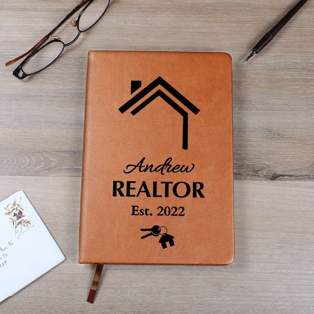 Realtor Notebook, Personalized Realtor Gifts, Real Estate Leather ...