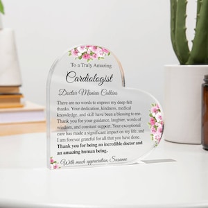 Cardiologist Personalized Appreciation Gift, Heart Doctor Thank You ...