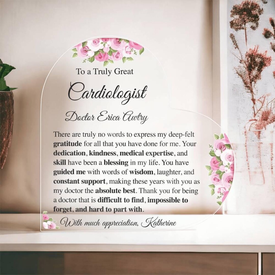 Cardiologist Thank You Gift, Personalized Doctor Appreciation Gifts ...