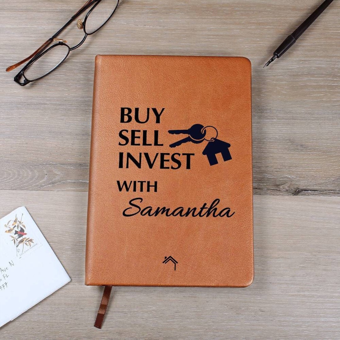 Custom Realtor Leather Journal, Personalized Gift for Real Estate Agent ...