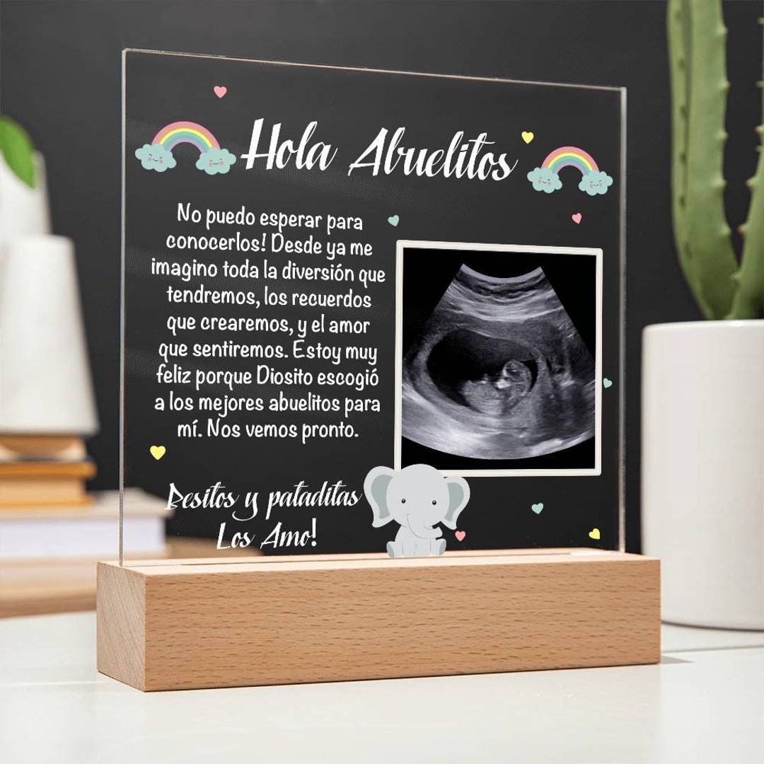 Pregnancy Announcement Grandparents Spanish, Anuncio De Embarazo, Baby ...