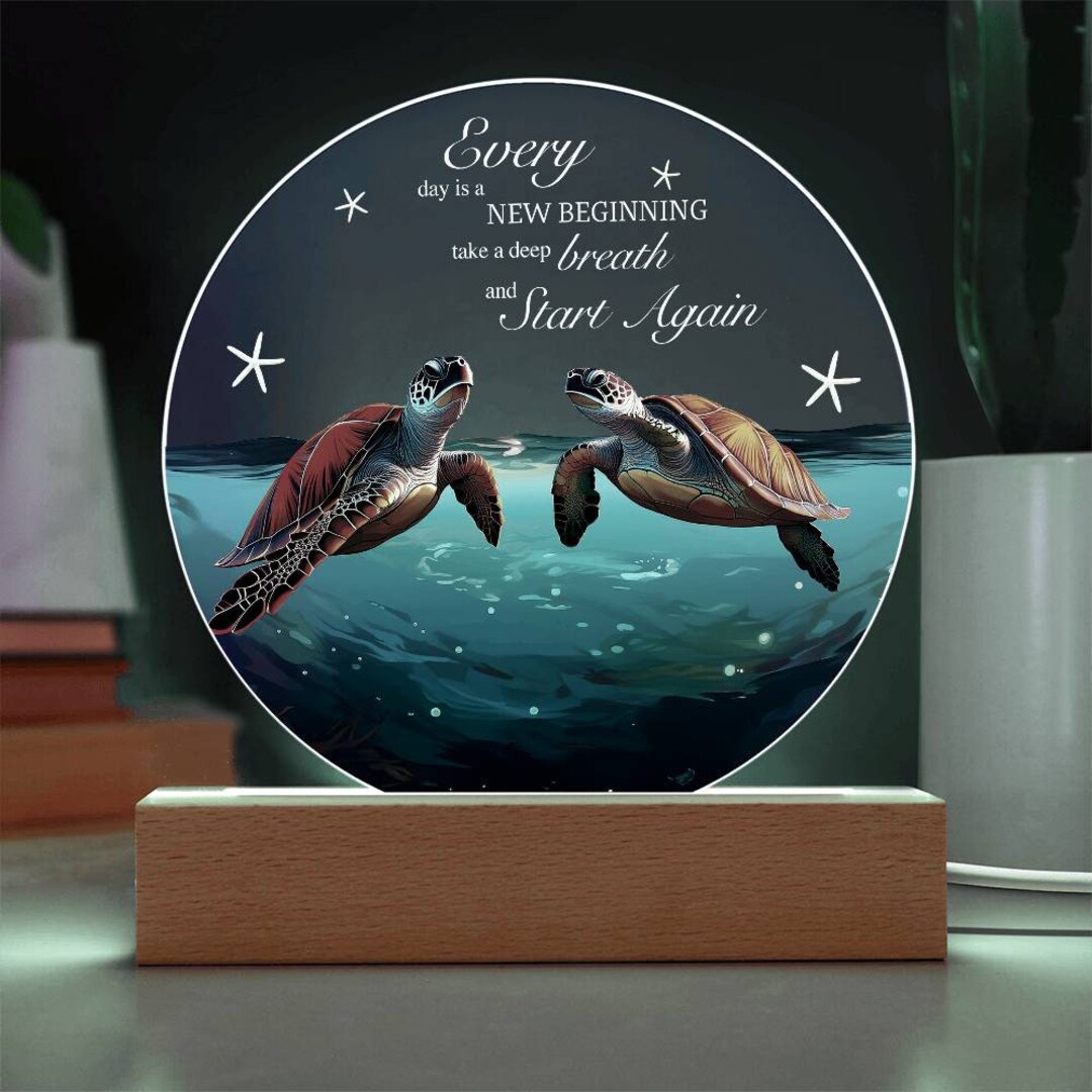 Sea Turtle Home Decor, Ocean Turtle Acrylic Plaque, Encouragement Gifts ...