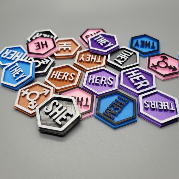 Pronoun Pins - Etsy