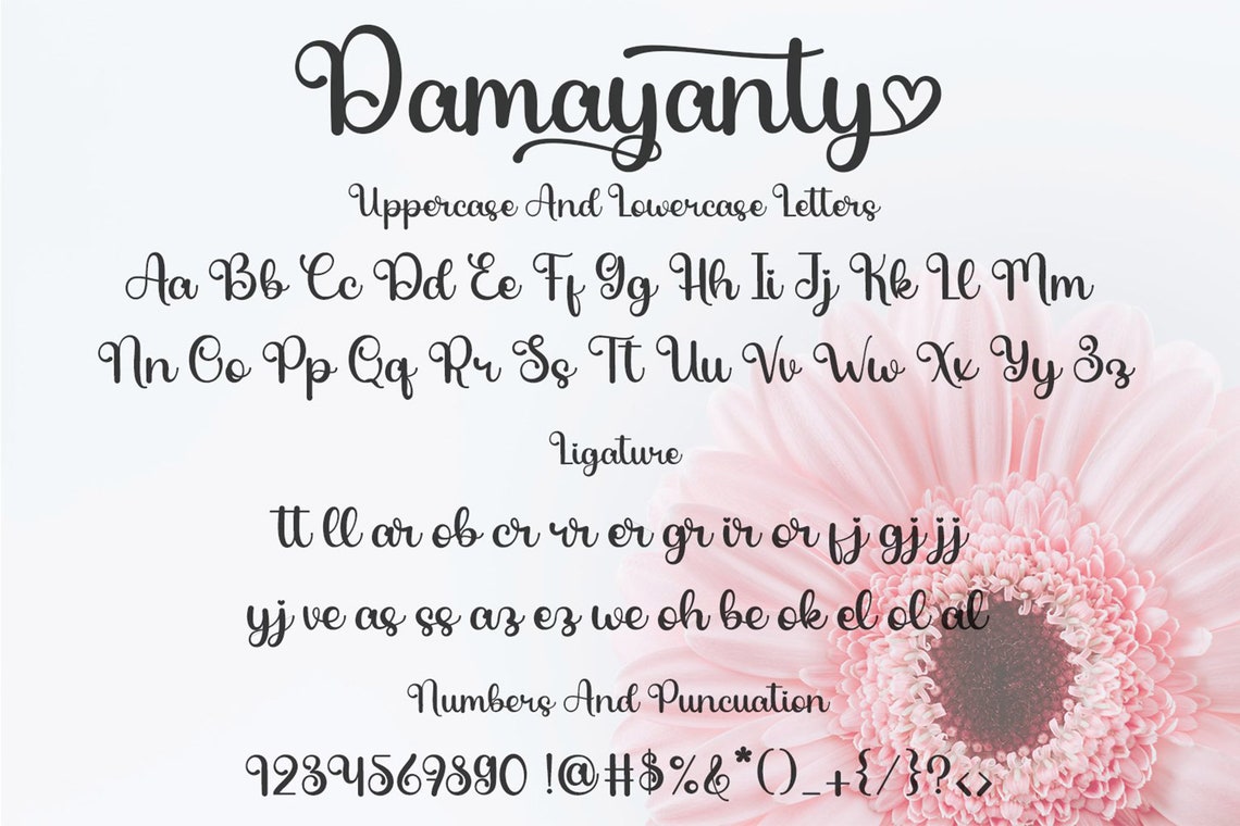 Sandra font heart font svg cursive font swoosh font swashy | Etsy