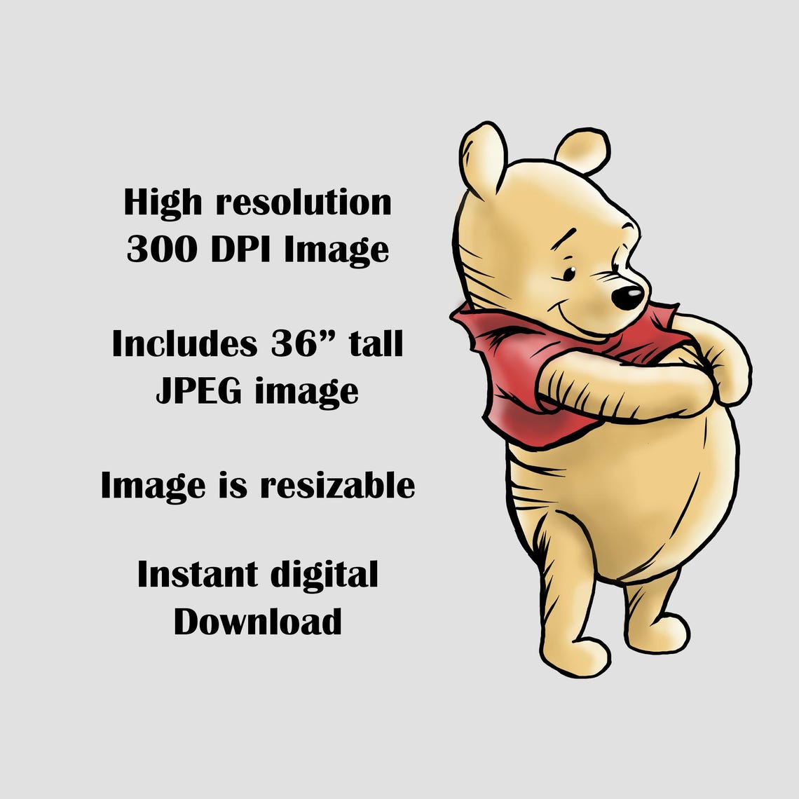 Classic Standing Winnie the Pooh Large Cutout, Red Boy Baby Shower ...