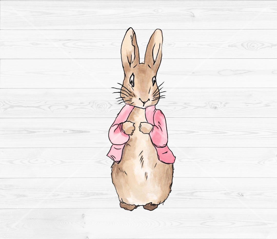Peter Rabbit Clipart, Peter Beatrix Potter Pink Bunny PNG, Instant ...