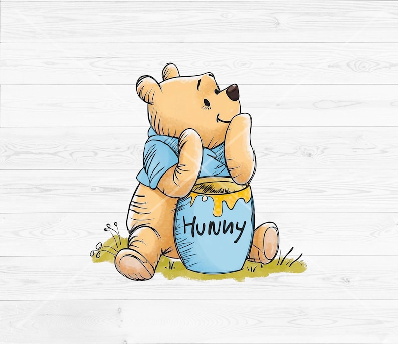Blue Winnie the Pooh PNG Bundle - Etsy