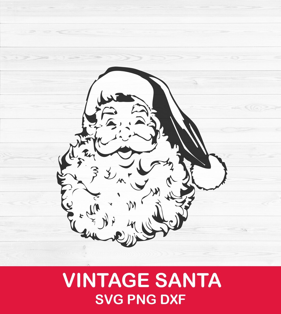 Vintage Santa Svg, Old School Father Christmas, Png Santa Claus ...