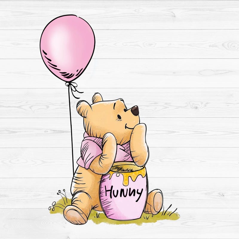 Eeyore With Pink Balloon - Etsy