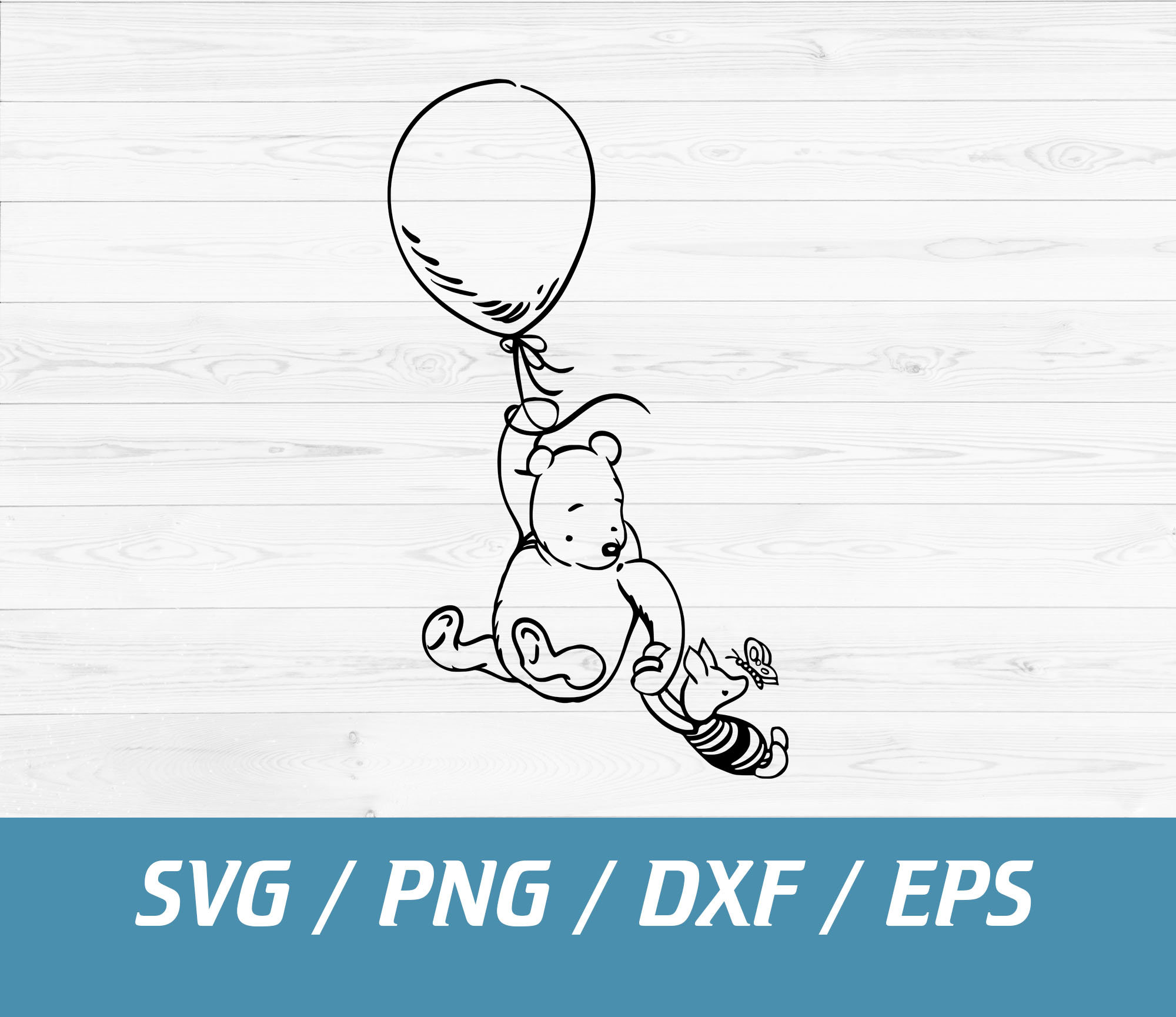 Winnie the Pooh Svg, Winnie the Pooh Outline, Classic Winnie the Pooh ...