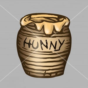 Classic Winnie the Pooh Hunny Pot PNG Image - Etsy