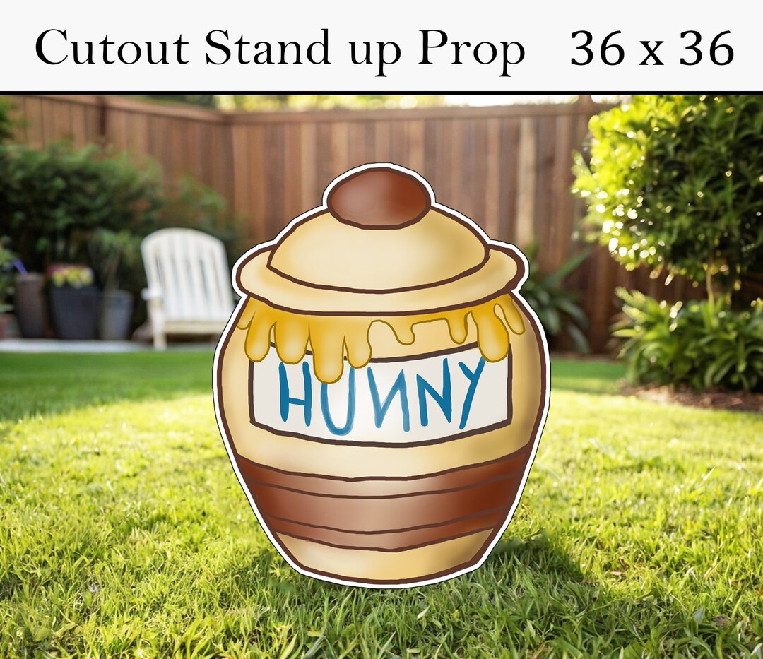 Classic Winnie the Pooh Hunny Pot Large Cutout, Birthday Yard Sign ...