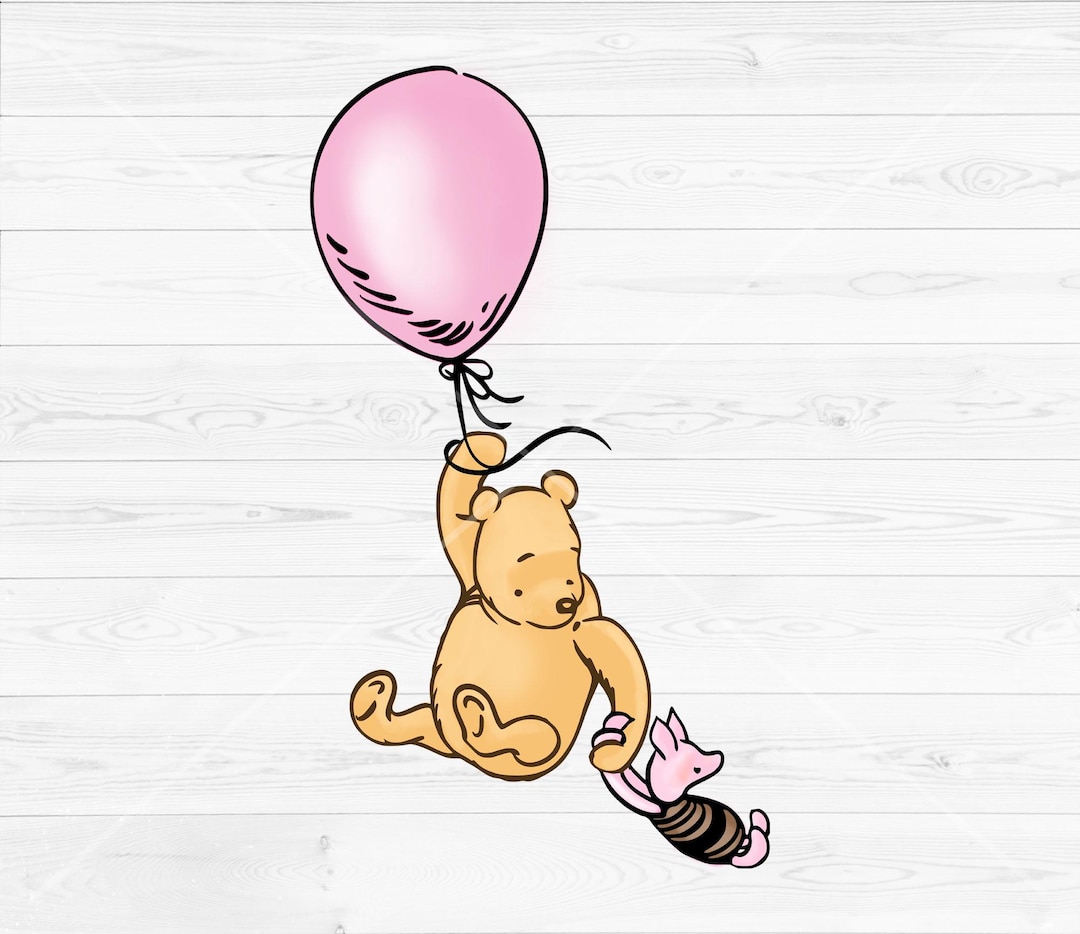 Winnie the Pooh Clipart: Pink Balloon PNG (digital Download) - Etsy