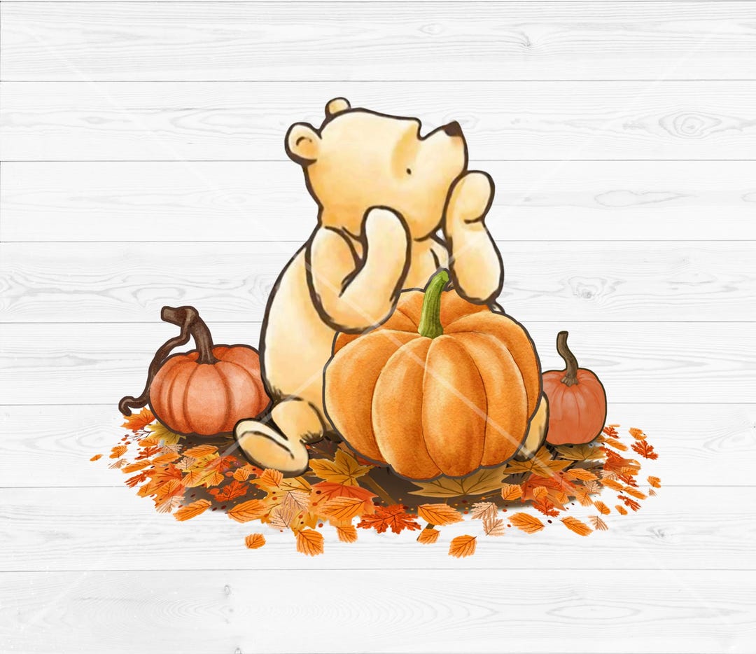 Fall Classic Winnie the Pooh PNG, Autumn Pooh With Honey Pot - Etsy