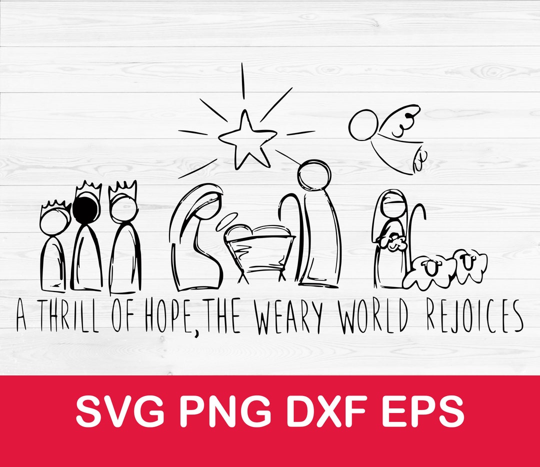 Nativity SVG, Christmas Jesus Clipart (png, Eps, Dxf) (digital Download ...