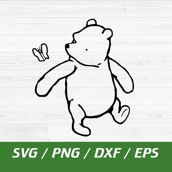 Winnie the Pooh Outline - Etsy