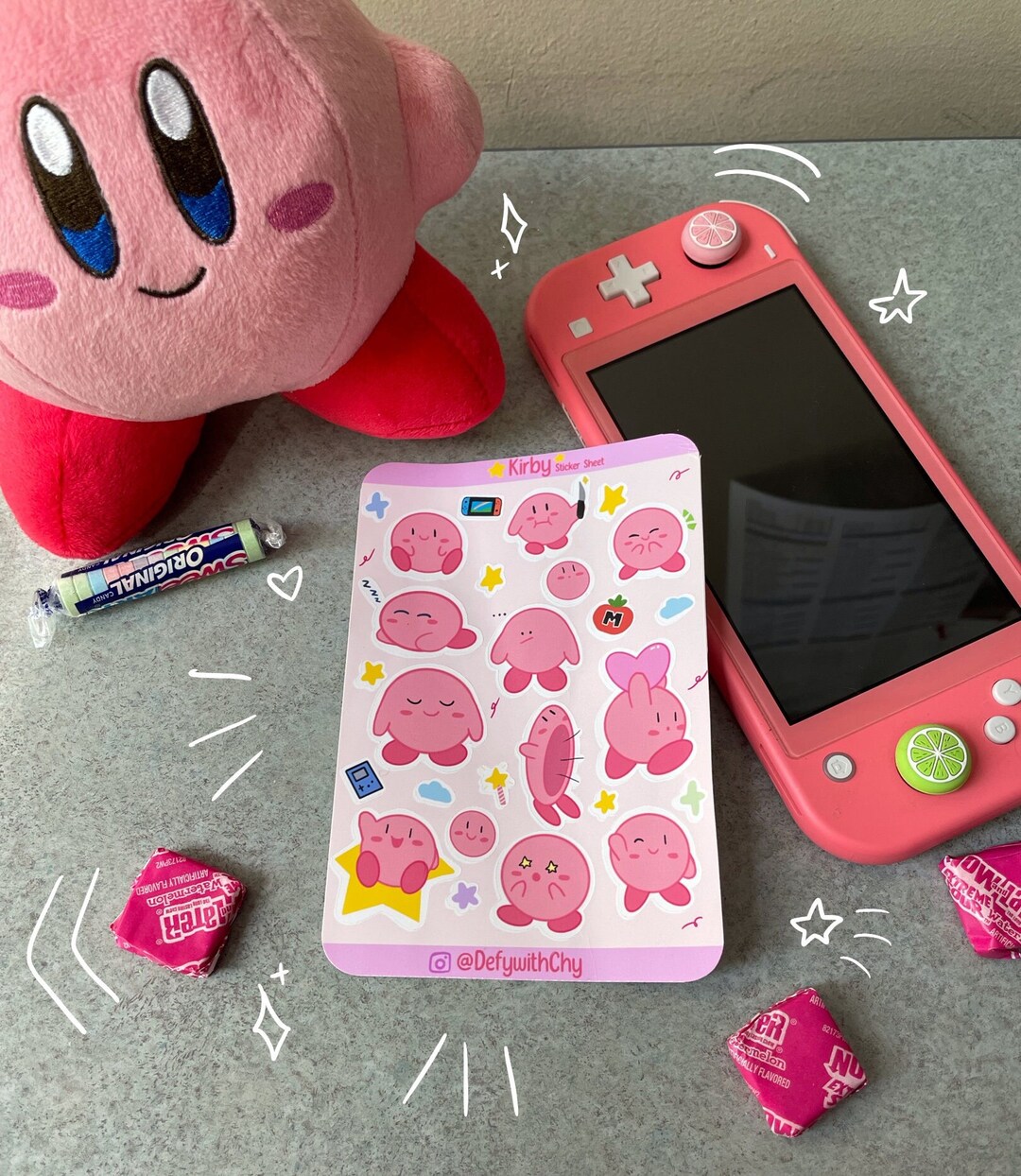 Kirby Sticker Sheet - Etsy