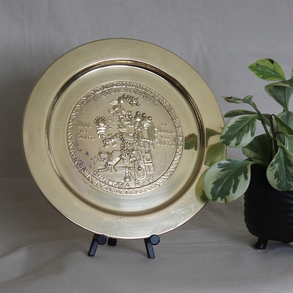 Brass Aztec Plate - Etsy