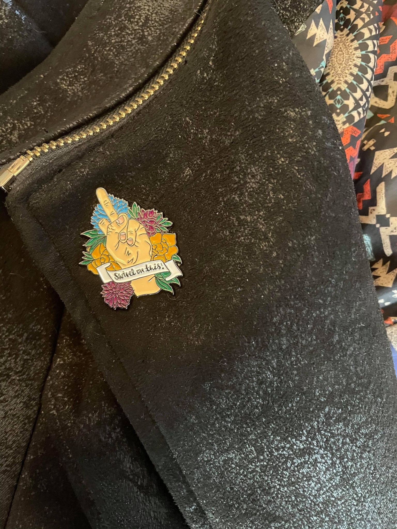 Swivel on This Enamel Pin/rude Art Work/illustration /tattoo - Etsy