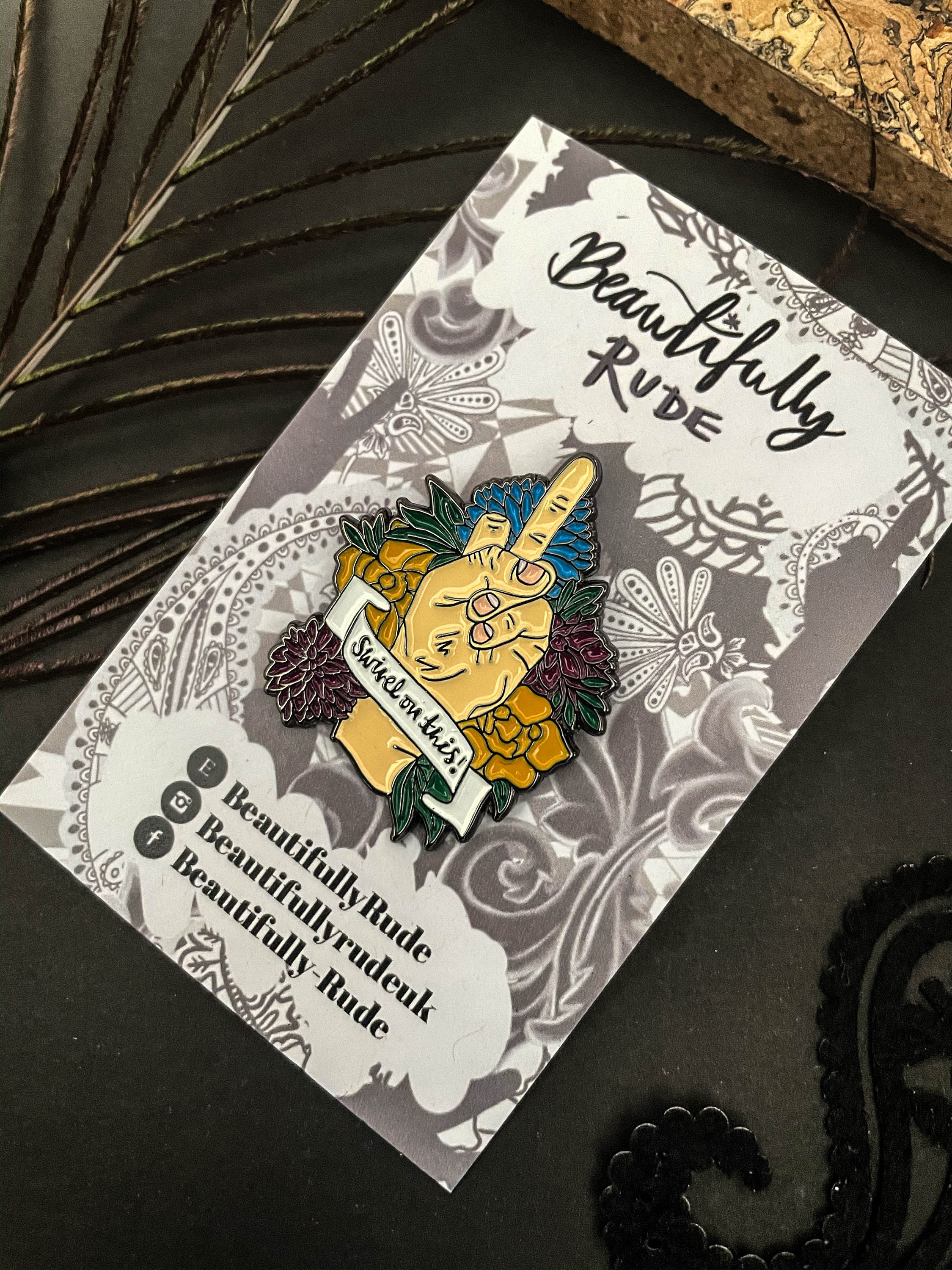 Swivel on This Enamel Pin/rude Art Work/illustration /tattoo - Etsy