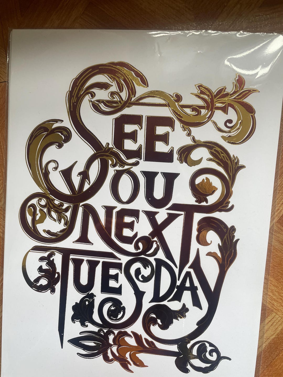 See You Next Tuesday / Foiled Art Print/ Offensive Art/illustration ...