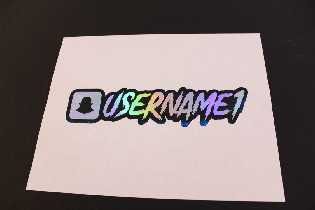 Premium Silver Holographic Custom Personalized Snapchat Name Vinyl ...