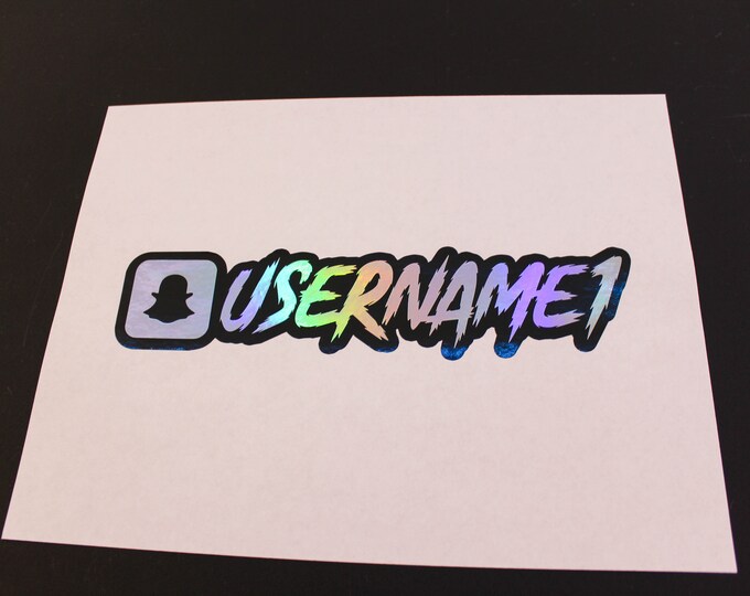 Custom Snapchat Username Text Vinyl Decal Sticker Personalized // for ...