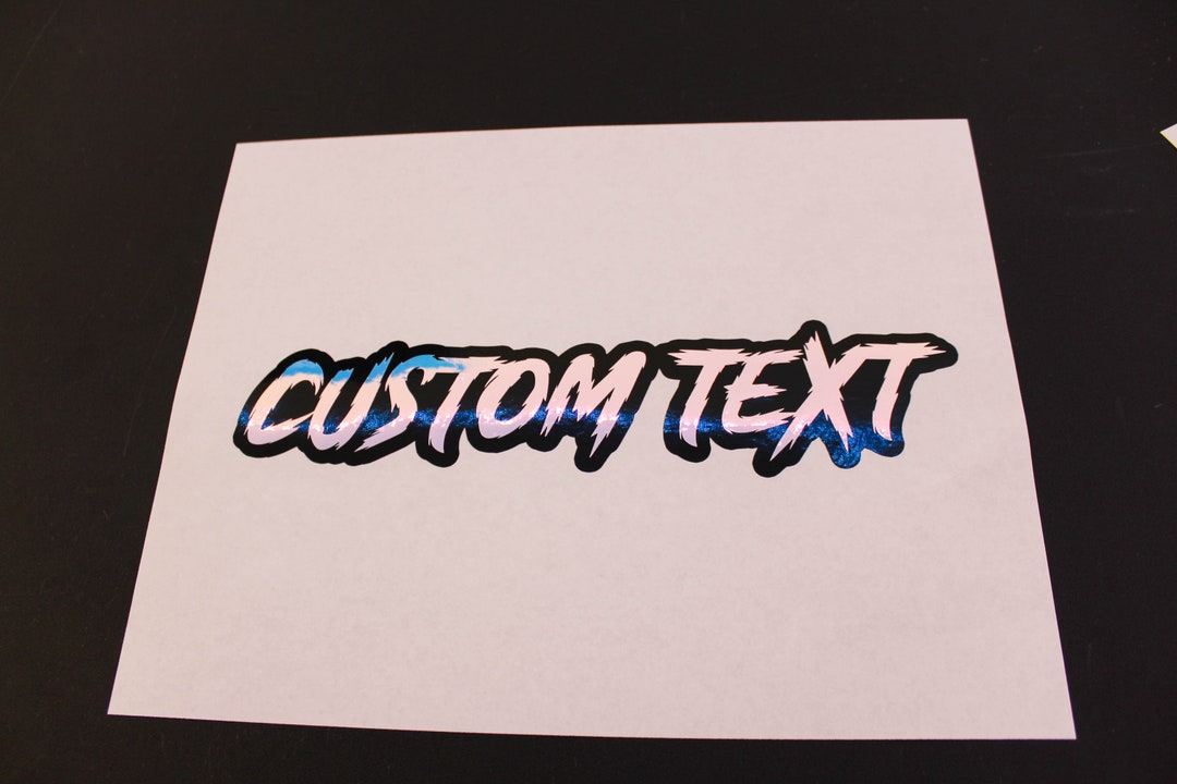 Premium Opal Holographic Custom Personalized Text Vinyl Decal ...