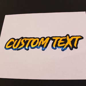 Premium Metallic Gold Custom Personalized Text Vinyl Decal - Waterproof ...