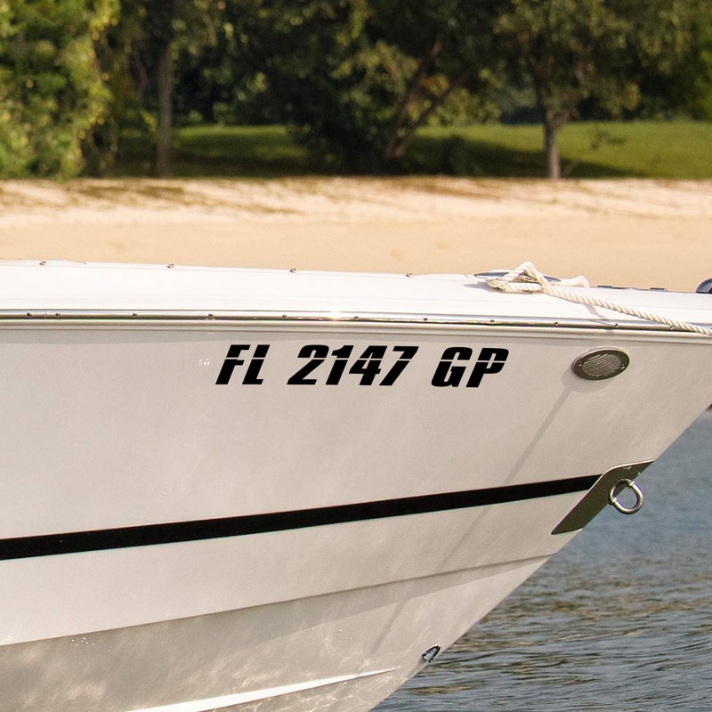 Boat Registration Decal - Etsy