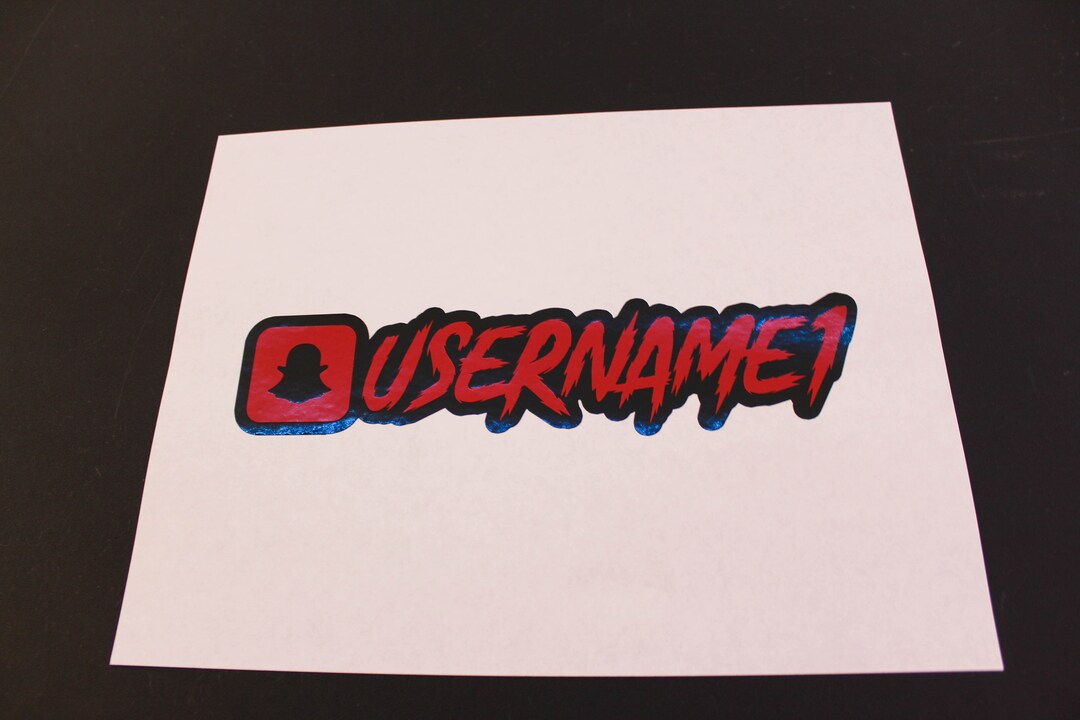 Premium Red Custom Personalized Snapchat Name Vinyl Decal - Waterproof ...